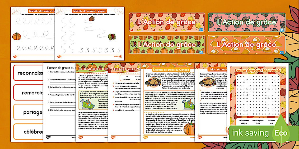 Thanksgiving in Canada Pack French | Twinkl