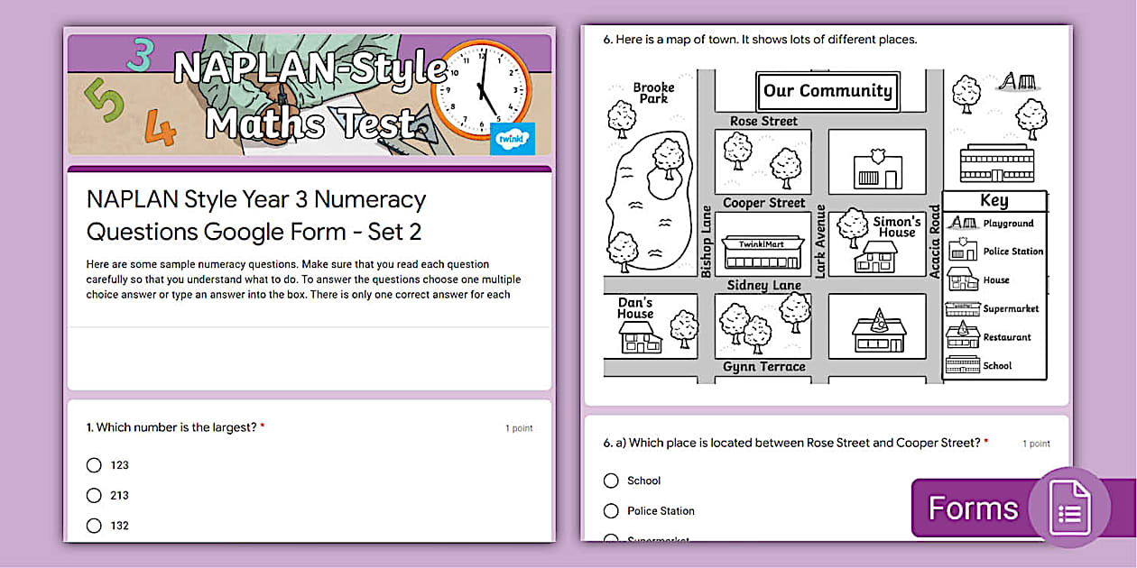 Numeracy NAPLAN Online Practise Questions - 3-4 - Parents