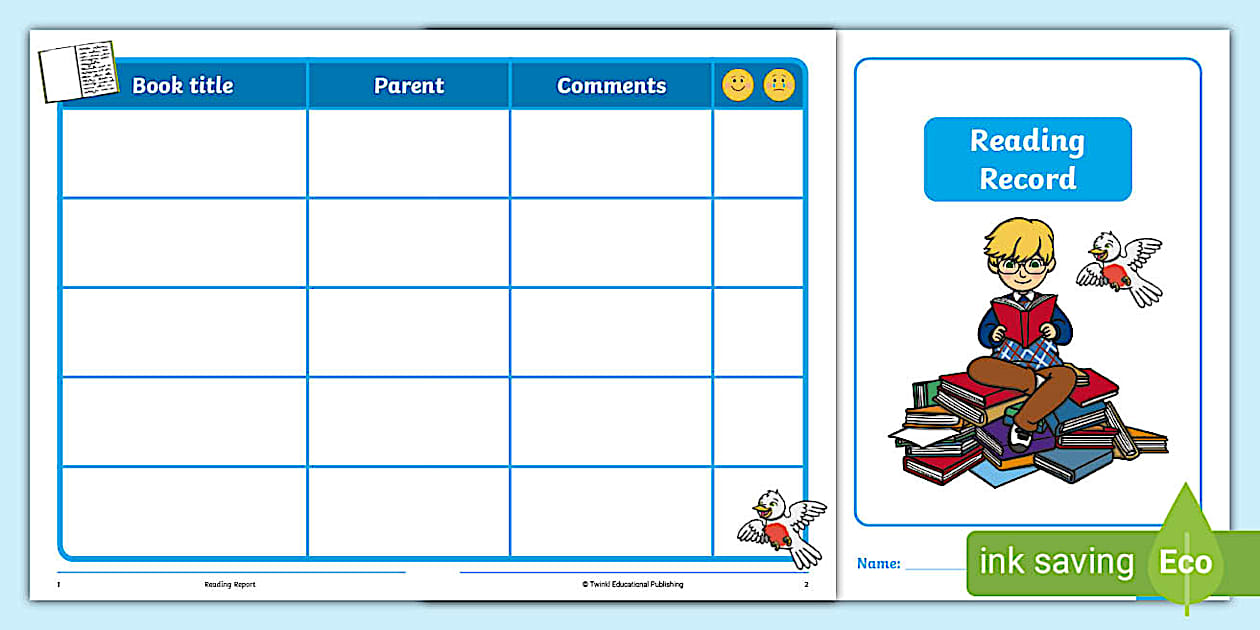 Reading Record Booklet - Twinkl