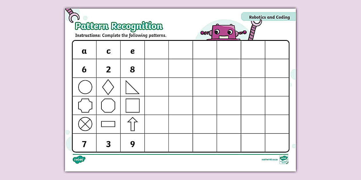 Robotics and Coding Patterns - Complete the 3x3 Pattern