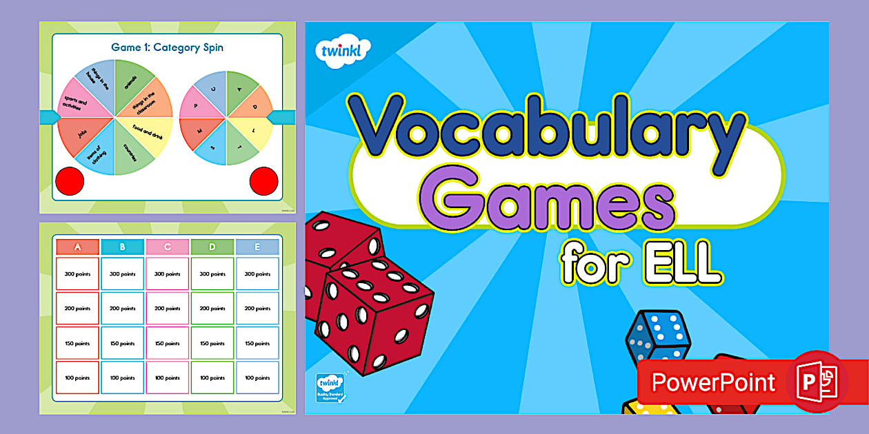 Vocabulary Games PowerPoint for ELL (teacher made) - Twinkl