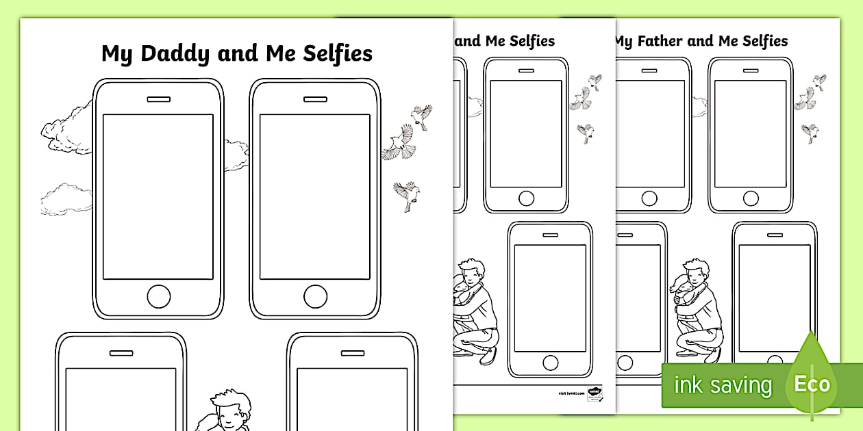 Father's Day Selfie Worksheet / Worksheet - Twinkl