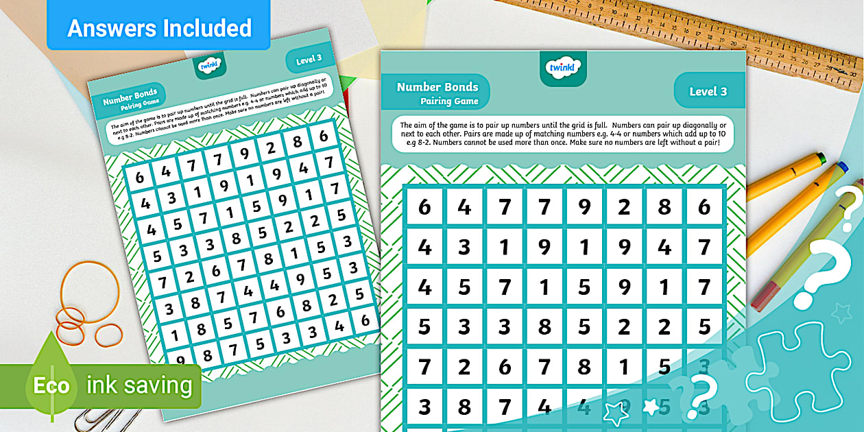 Number Bonds Pairing Game - Twinkl Puzzled (teacher made)