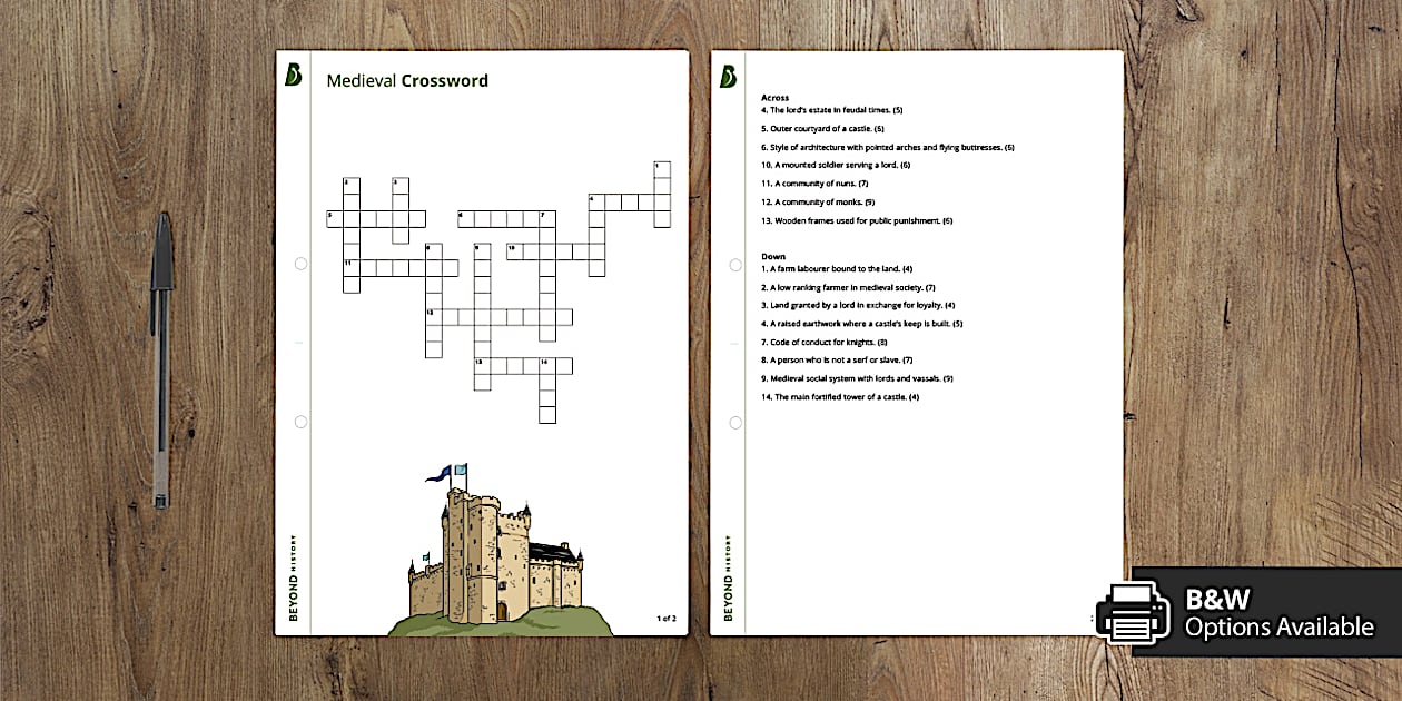 Middle Ages (Crossword) (Hecho por educadores) - Twinkl