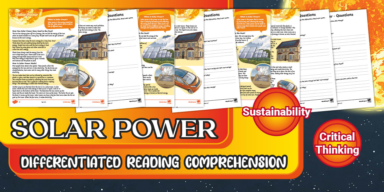 Solar Power Differentiated Reading Comprehension