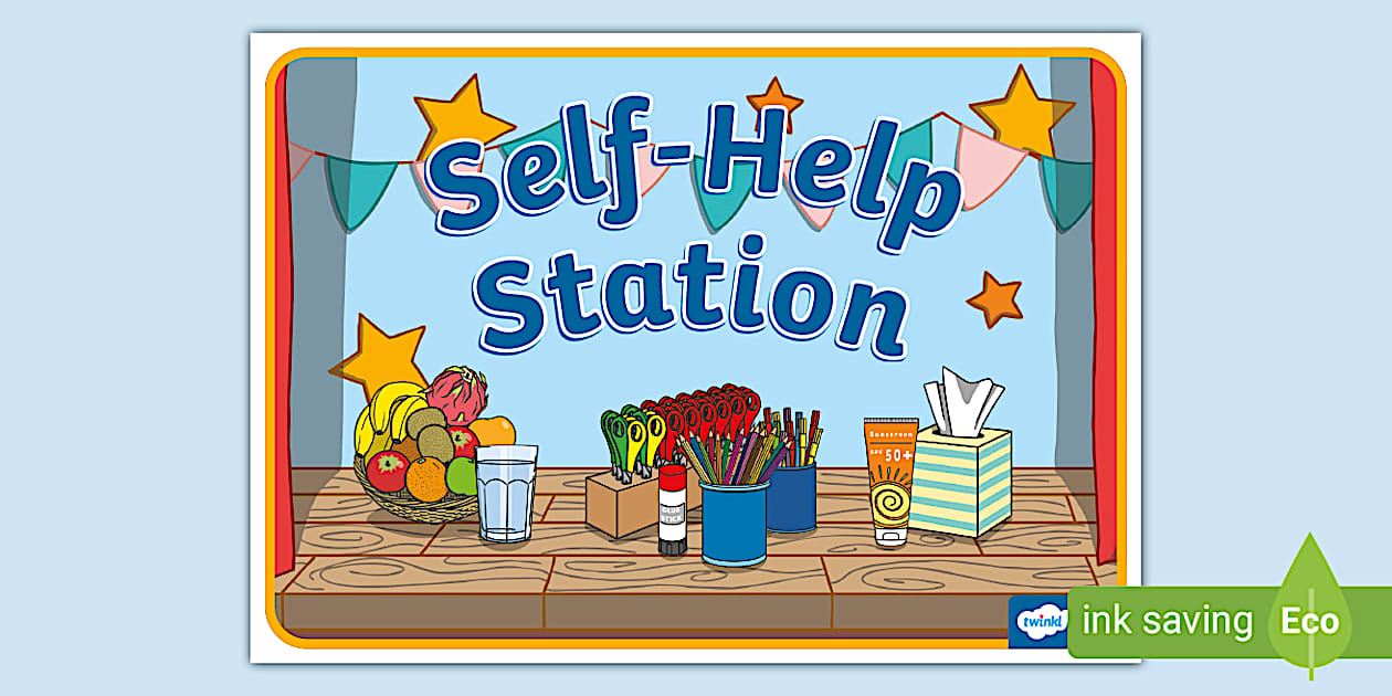 Self-Help Station Display Poster, Equipment and resources