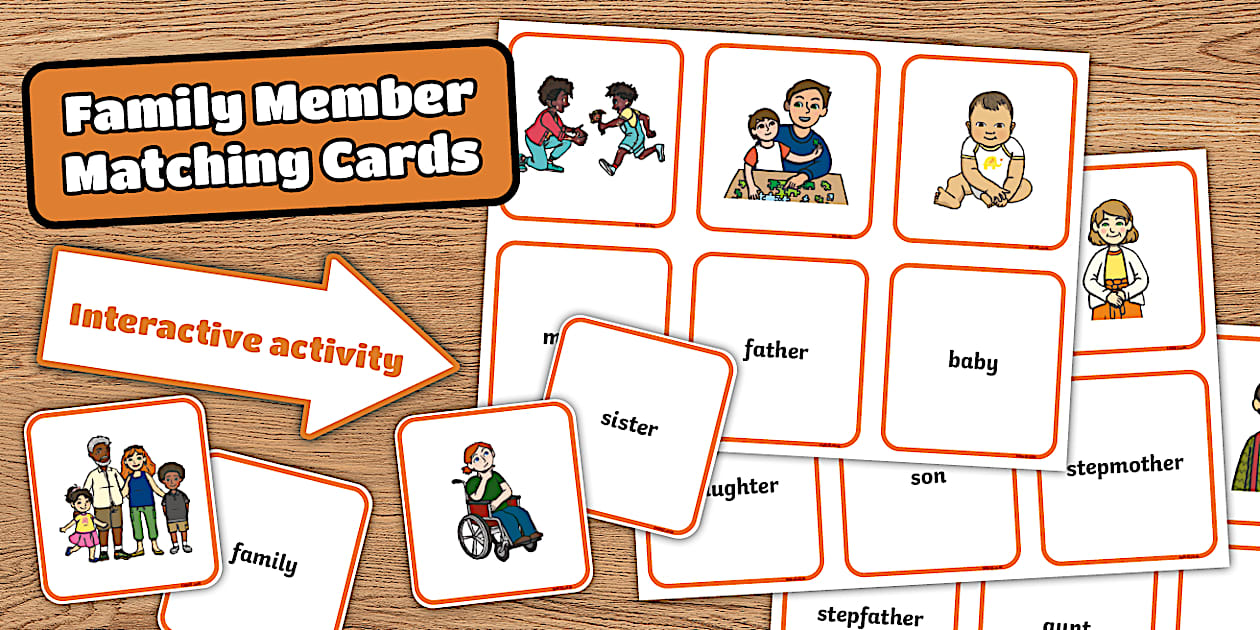Family Member Matching Cards