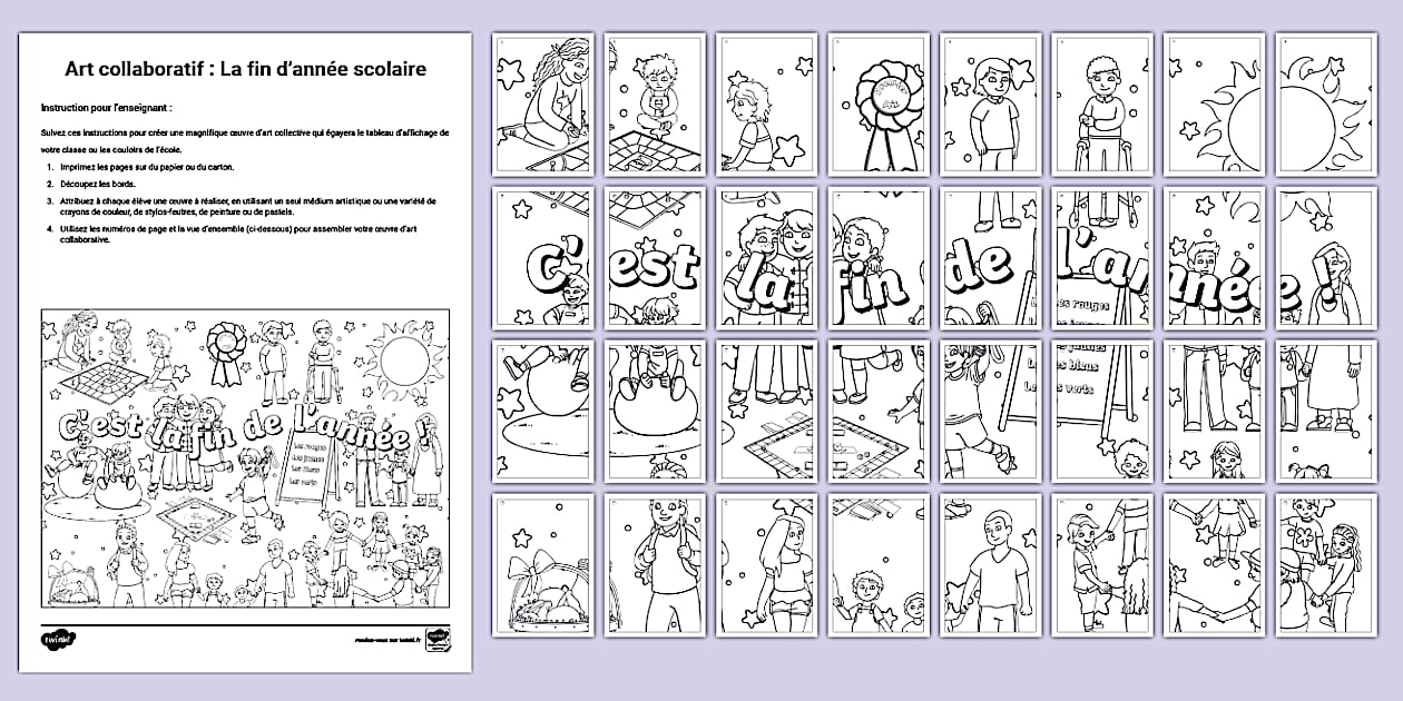 Art collaboratif : La fin d'année scolaire