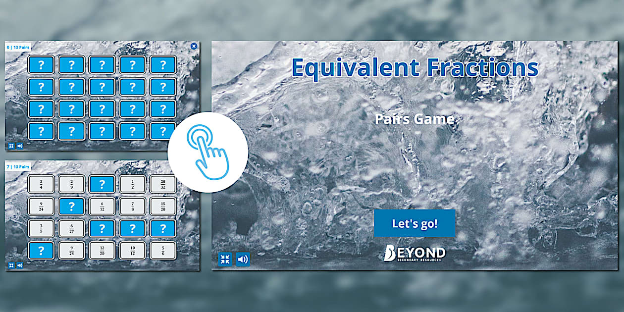 Equivalent Fractions Pairs Game (teacher made) - Twinkl