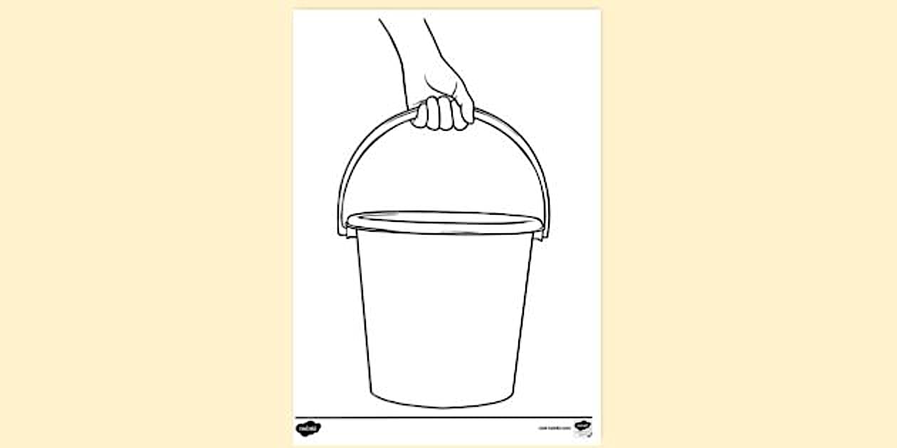 Hand holding a bucket | Colouring Sheets (Teacher-Made)