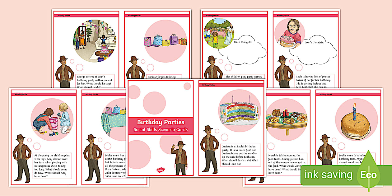 Birthday Party Social Scenario - Inclusion (teacher made)