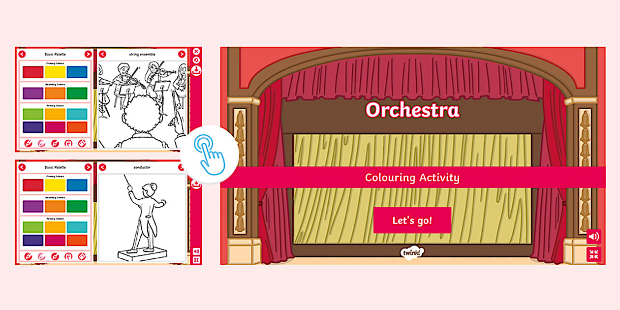 👉 Orchestra Interactive Colouring (teacher made) - Twinkl
