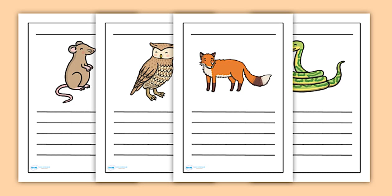Editable Woodland Creature Writing Frames (teacher made)
