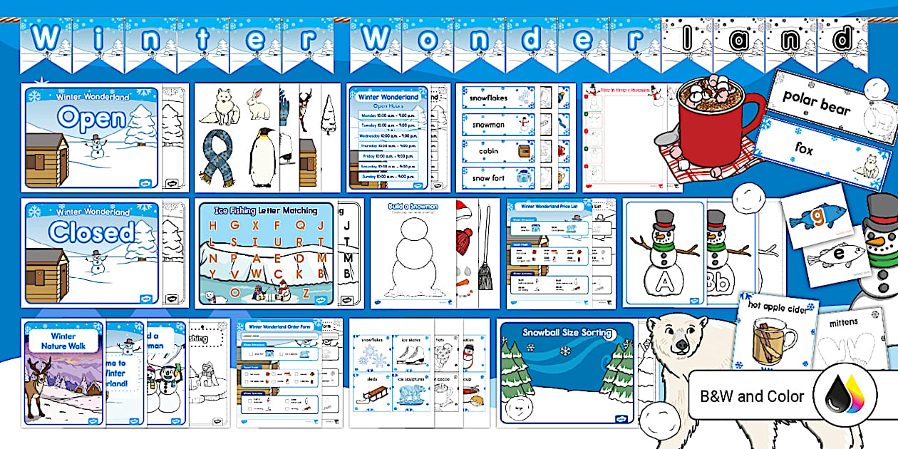 Winter Wonderland Dramatic Play Pack (teacher made) - Twinkl
