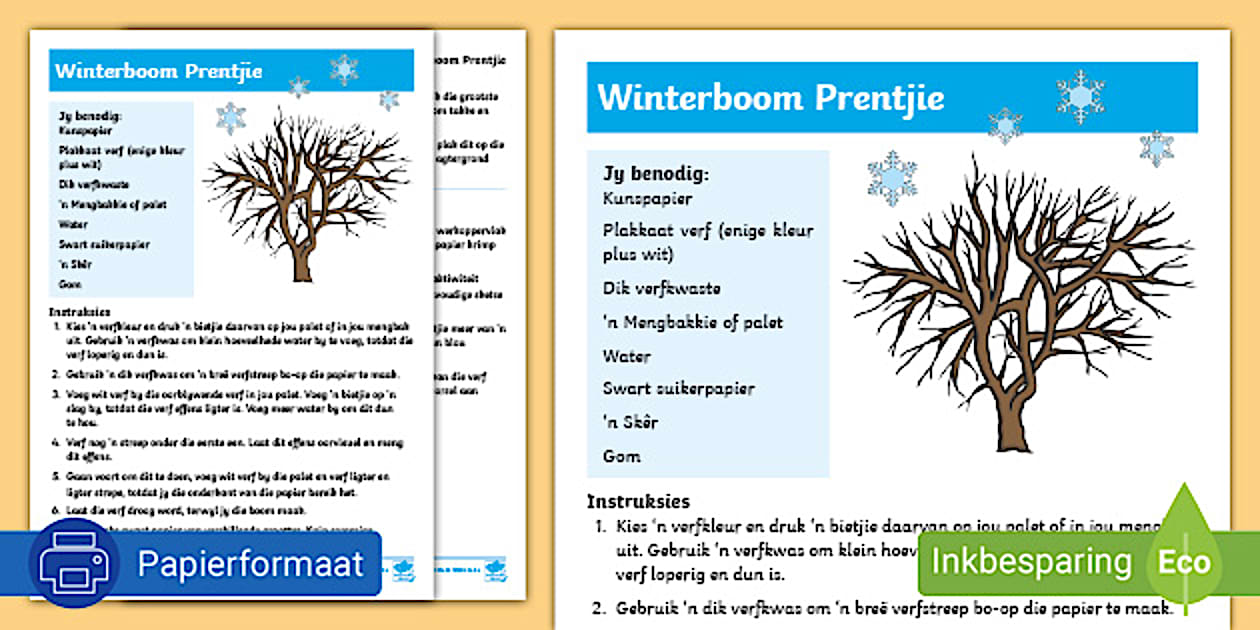 Winterboom Kunsvlyt (Hecho por educadores) - Twinkl