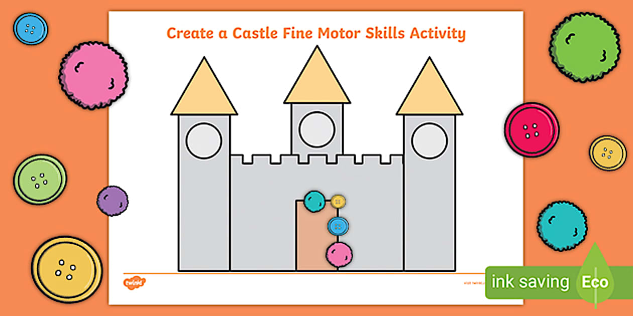 Create a Castle Fine Motor Skills Activity - Twinkl