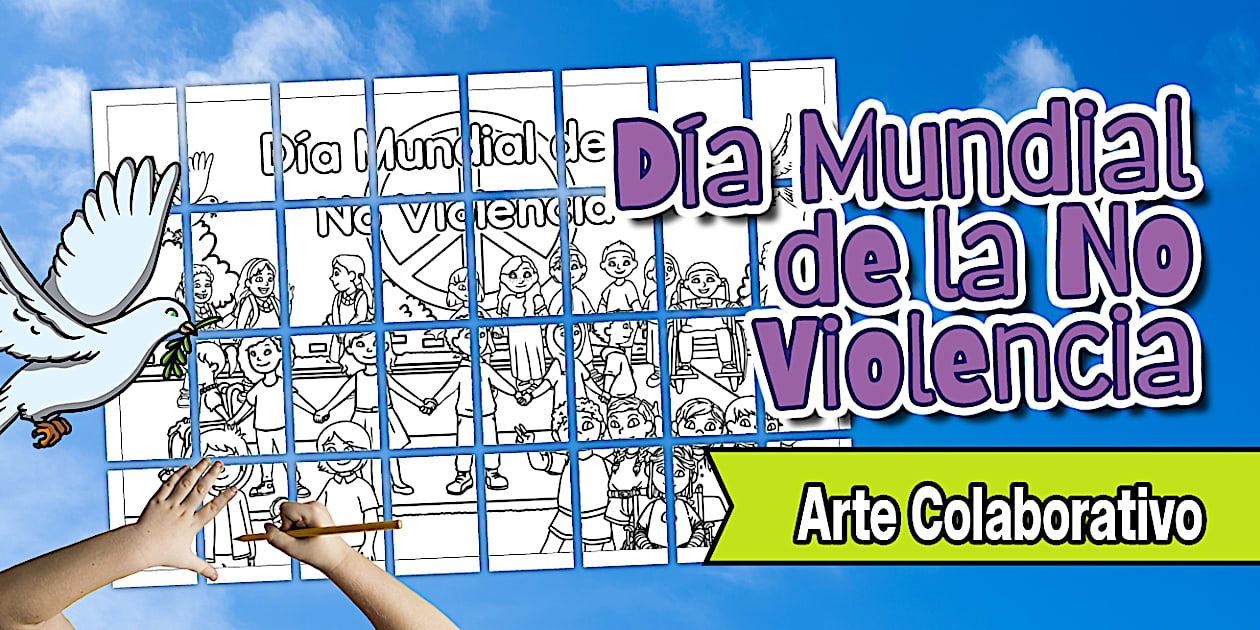 Arte colaborativo: Día Mundial de la No Violencia