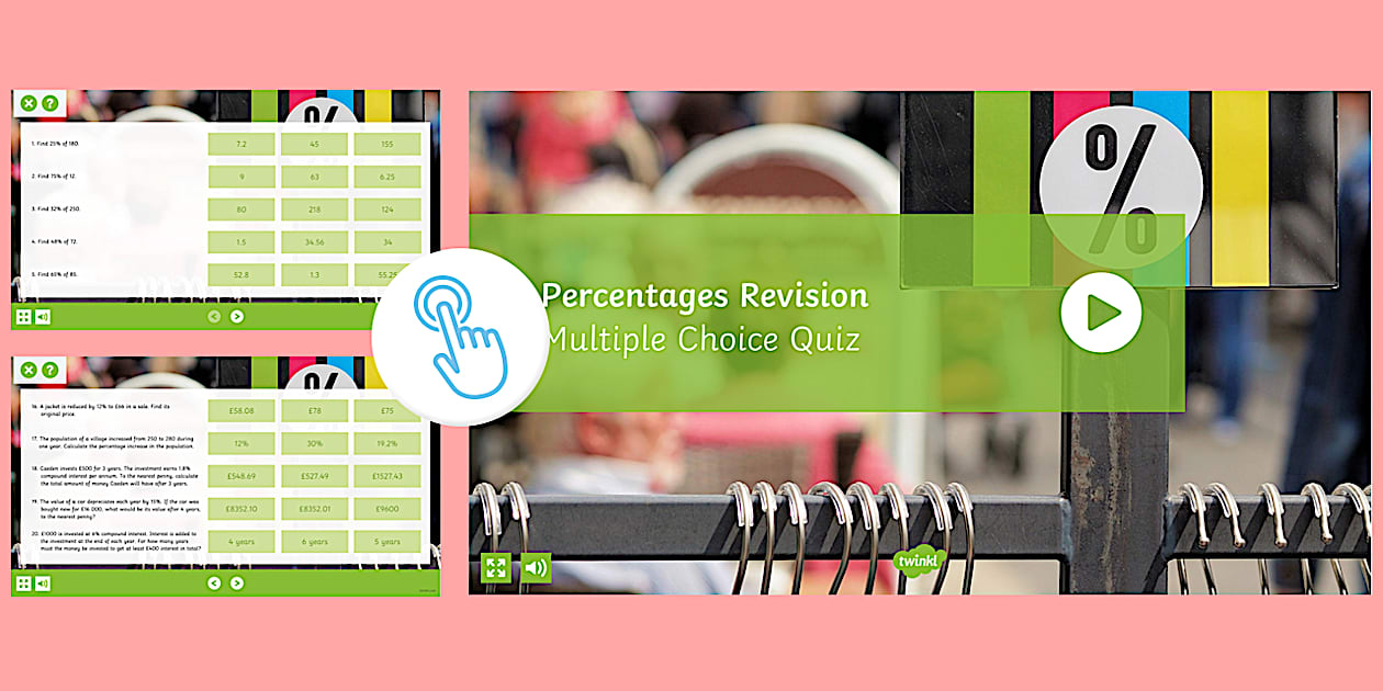 Percentages Test: Multiple Choice Quiz | KS3 Maths | Beyond