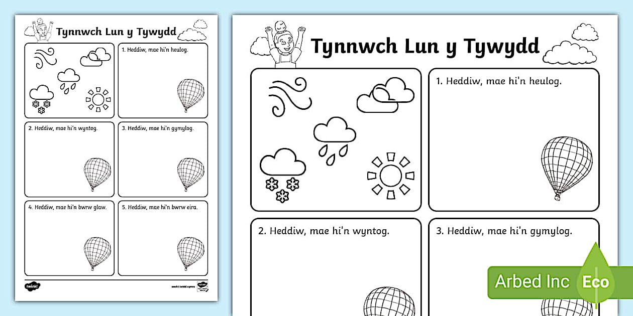 Cân y Tywydd: Tynnu Lluniau (Teacher-Made) - Twinkl