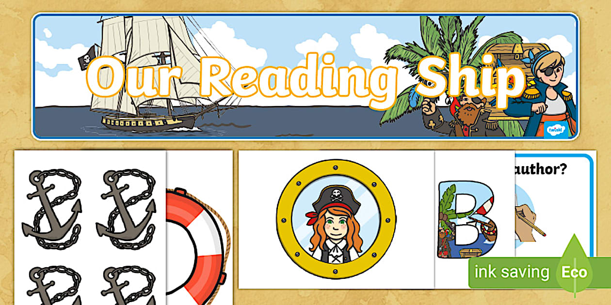 Our Reading Pirate Ship Display Pack (teacher made) - Twinkl