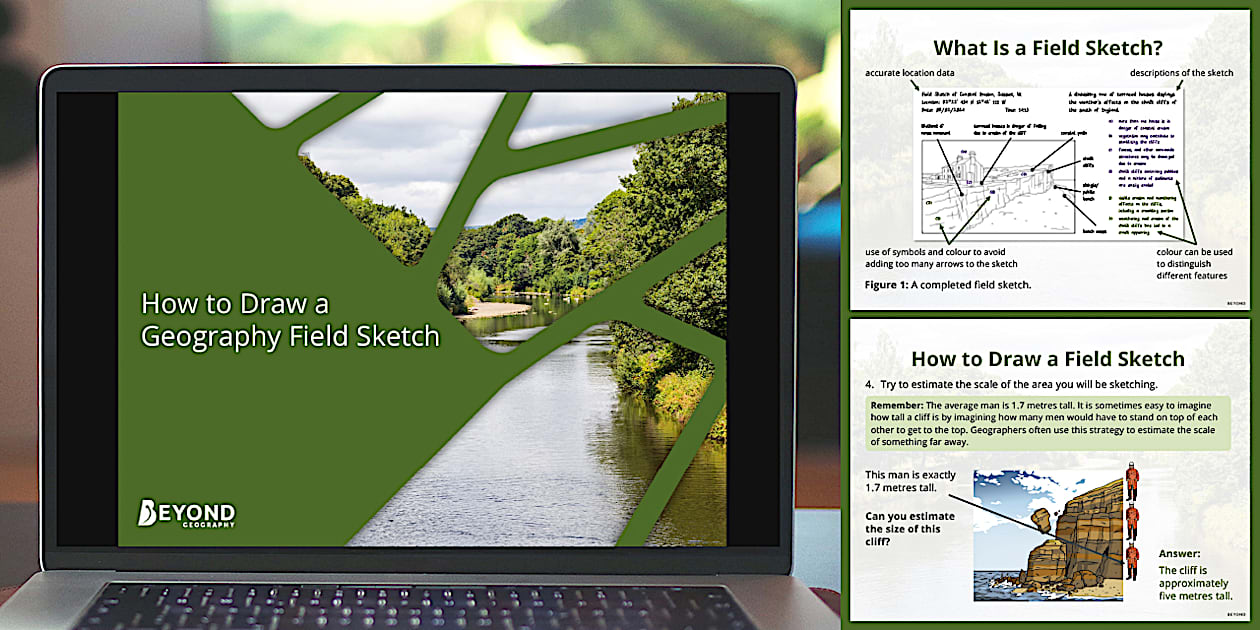 How to Draw a Geography Field Sketch PowerPoint - Twinkl