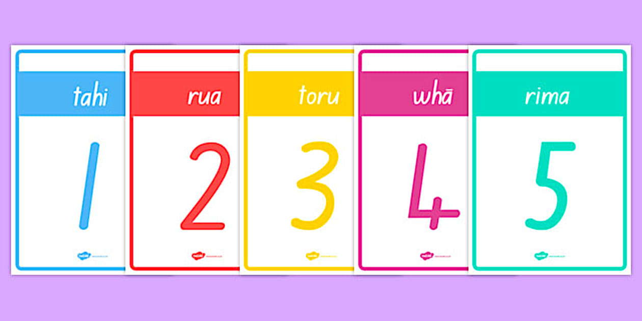 Māori Numbers 1-10 Flash Cards - Twinkl