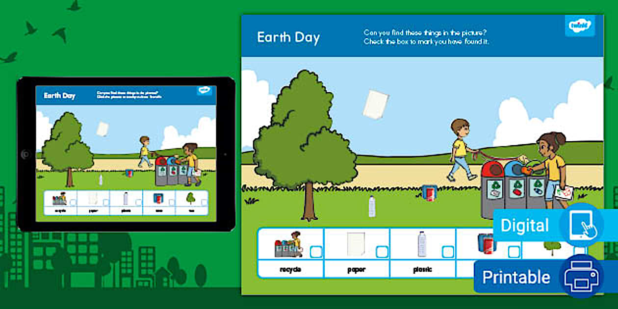 Earth Day Can You Find? Picture Activity (Teacher-Made)