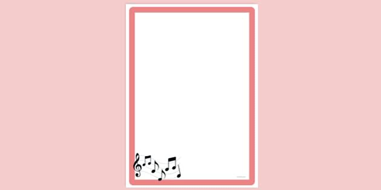 Musical Notes Page Border (Hecho por educadores) - Twinkl