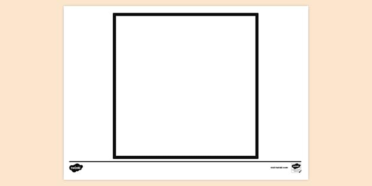 Square Colouring Sheet | Colouring Sheets (Teacher-Made)