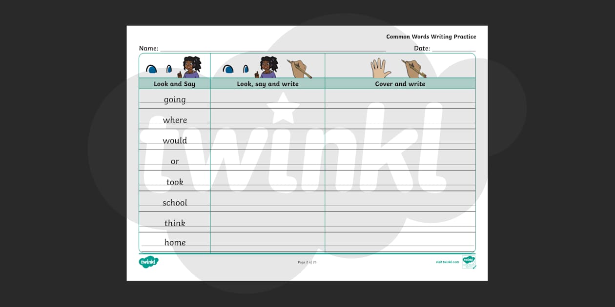 practice writing year 1