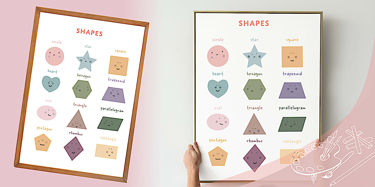 Shapes Muted Pastel Colours Poster | Twinkl Art Gallery