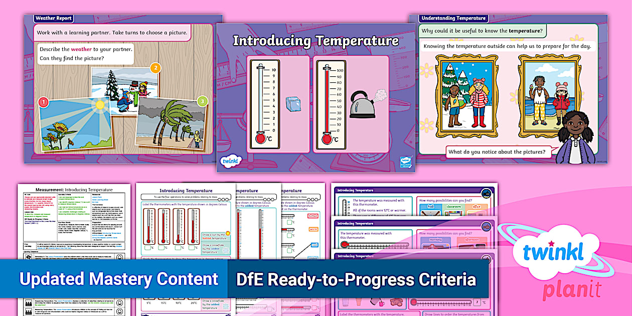 👉 Y2 Planit Maths Temperature Lesson 1 (teacher made)