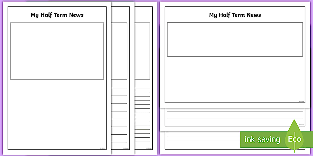 Half Term Recount Writing Frames (teacher made) - Twinkl