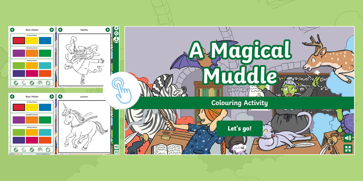 A Magical Muddle Interactive Colouring Activity - Twinkl