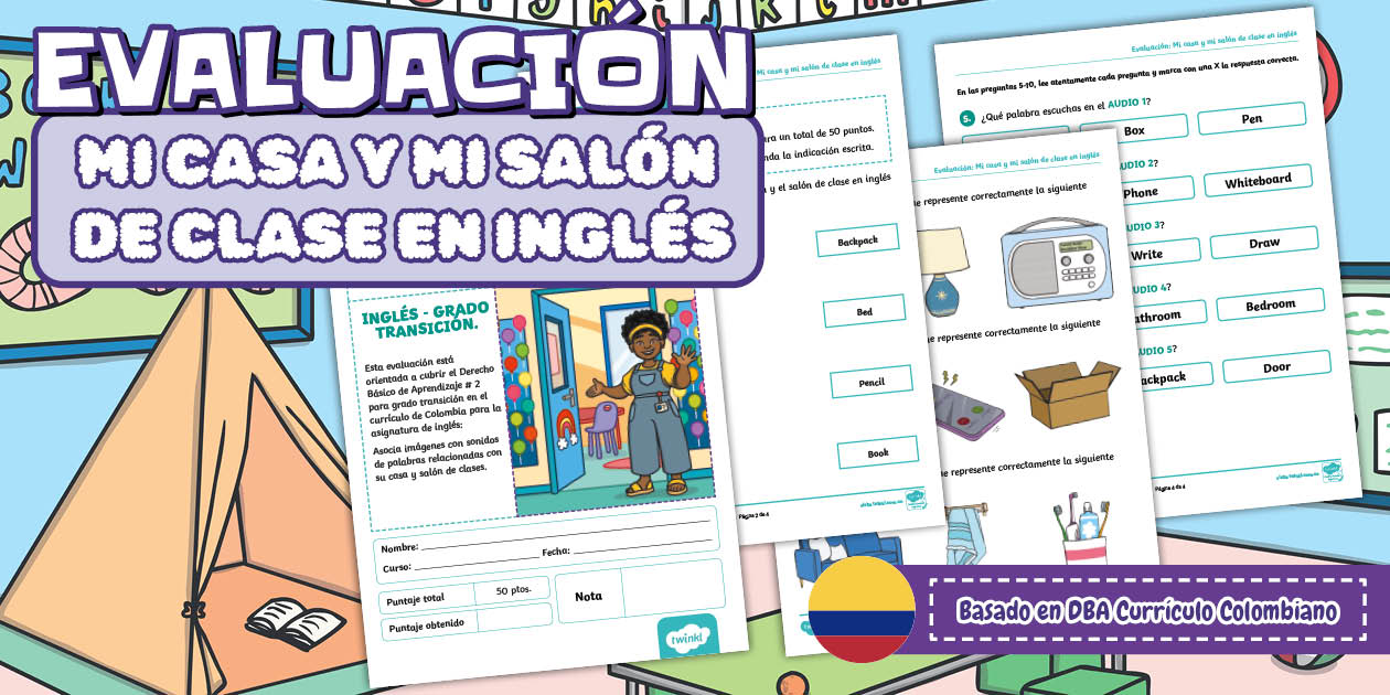 Evaluación Inglés Preescolar Colombia