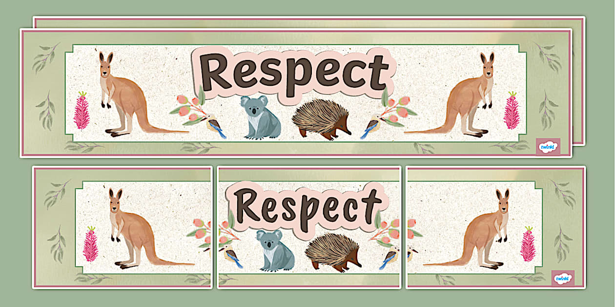 Home Among the Gum Trees-Themed Respect Display Banner