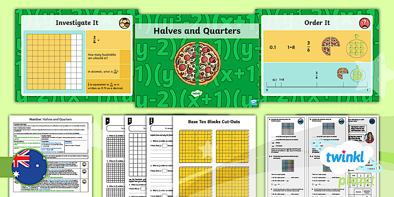 Yr 4 Number: Decimal Equivalents for Halves and Quarters L1
