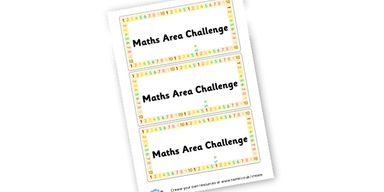 Maths Area Challenge Cards (Hecho por educadores) - Twinkl