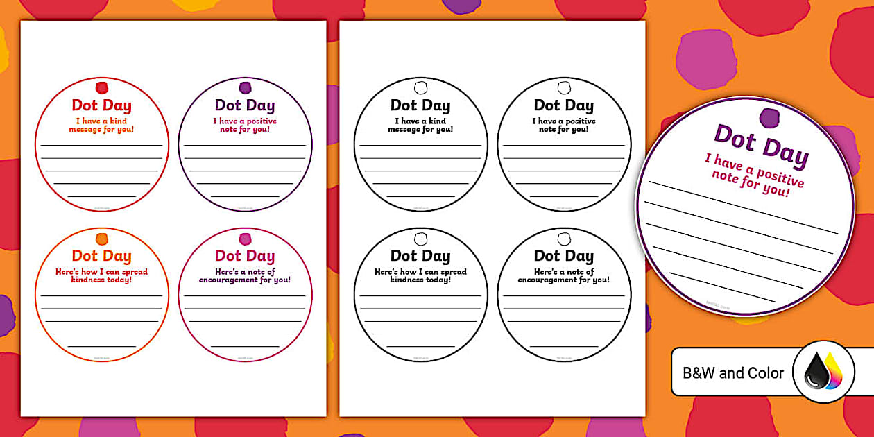 Dot Day: Kind Message Cutouts (teacher made) - Twinkl