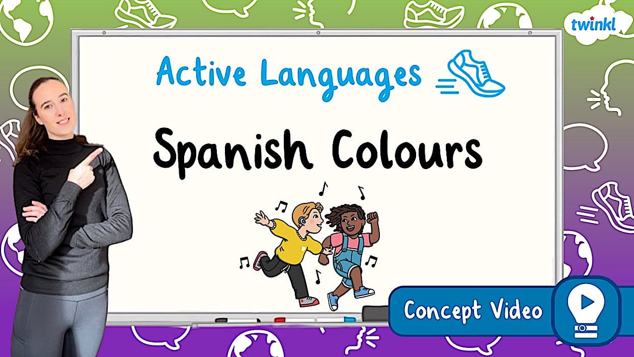 👉 Colours in Spanish | Active Languages Concept Video