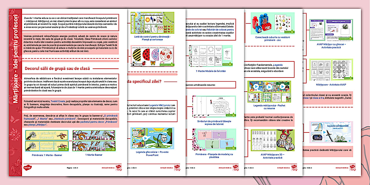 FREE! - Mărțișoare – Idei pentru profesori - Twinkl