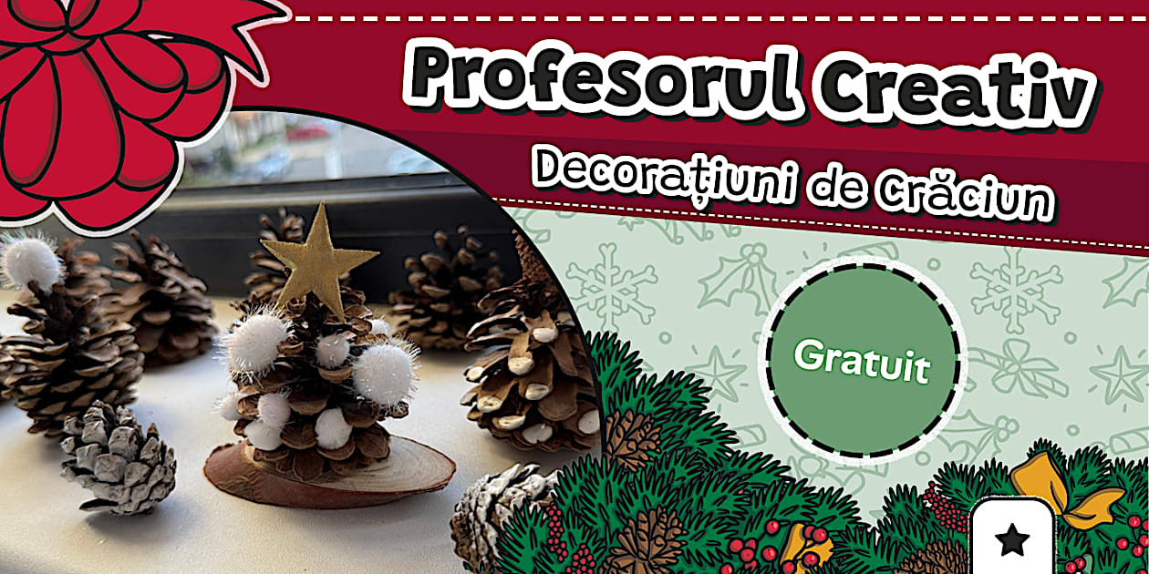 Decorațiune din con de brad – Profesorul creativ Twinkl