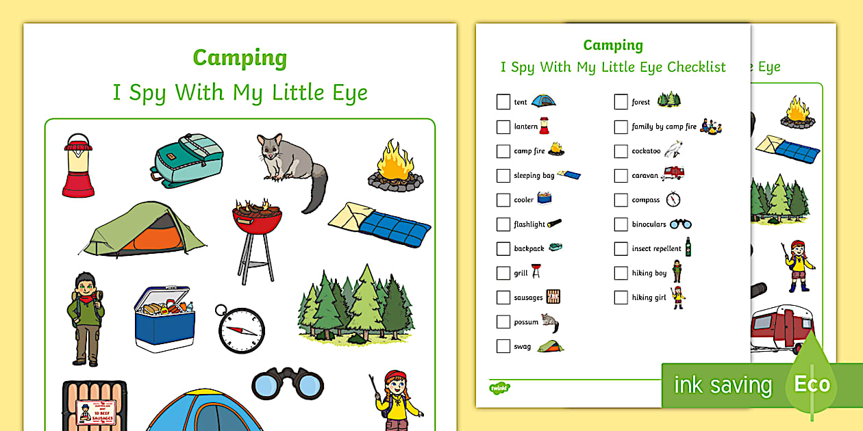 Camping I Spy - (Teacher-Made) - Twinkl