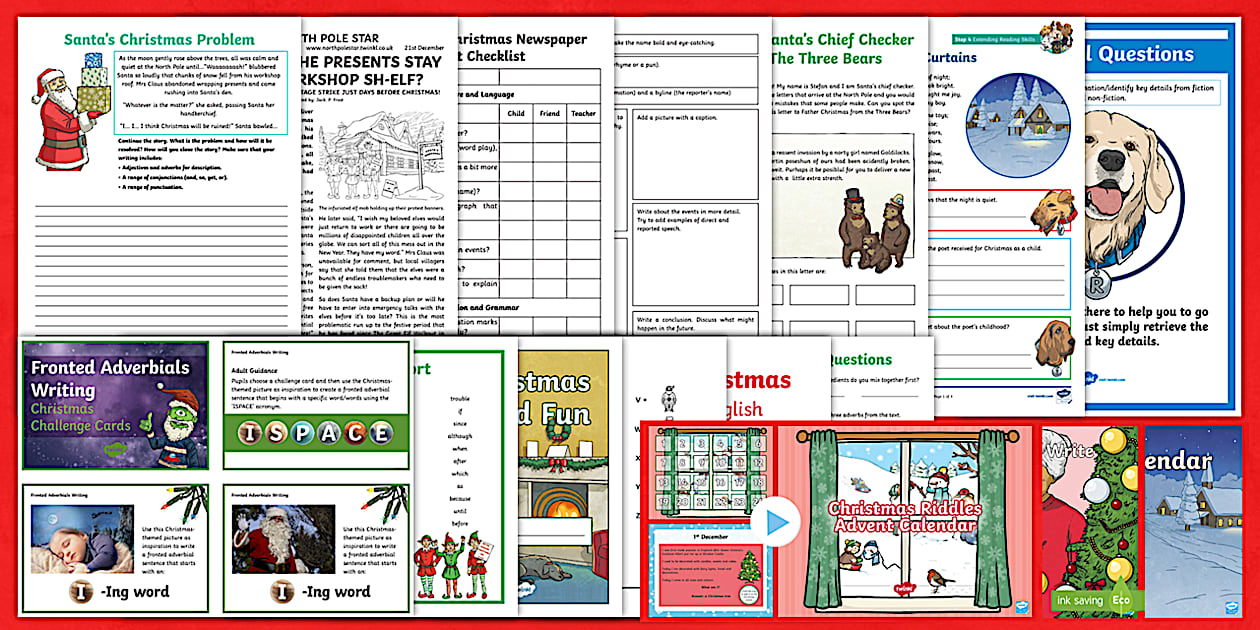 Year 4 Christmas English Bumper Resource Pack