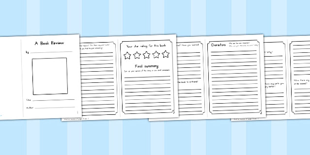 Book Review Booklet (teacher made) - Twinkl