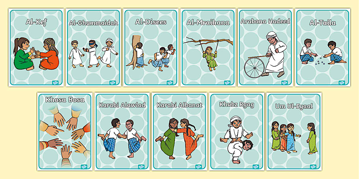 UAE Traditional Games Poster - Twinkl