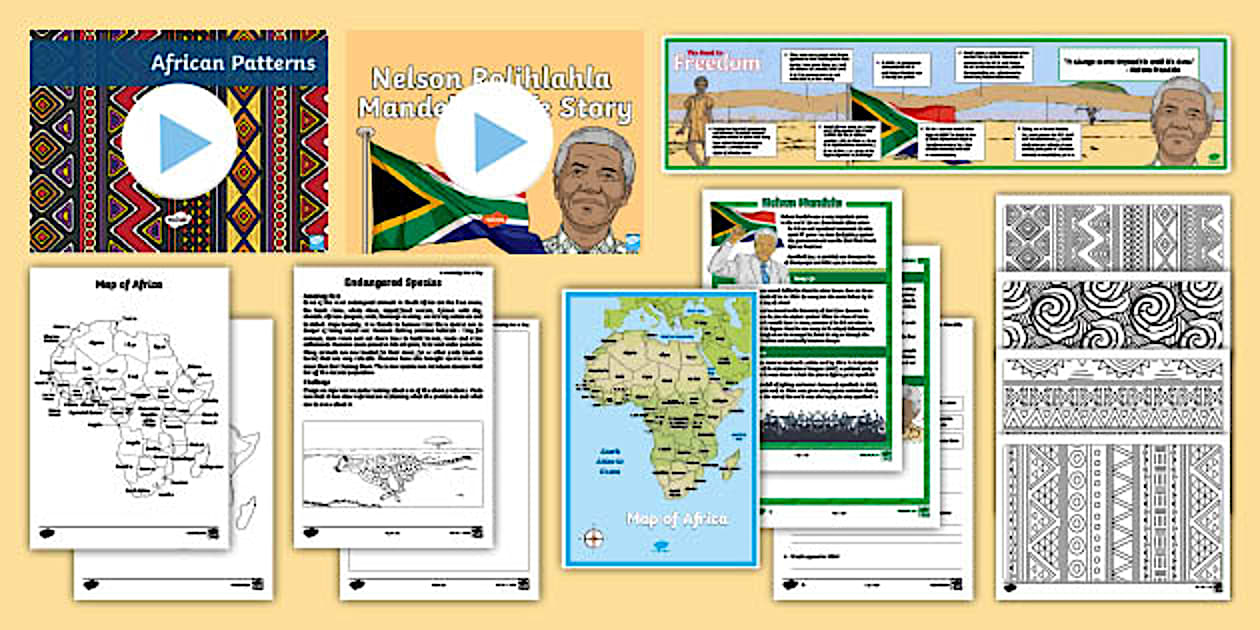 Fifth/Sixth Class Africa and Nelson Mandela Trainee Teacher Pack