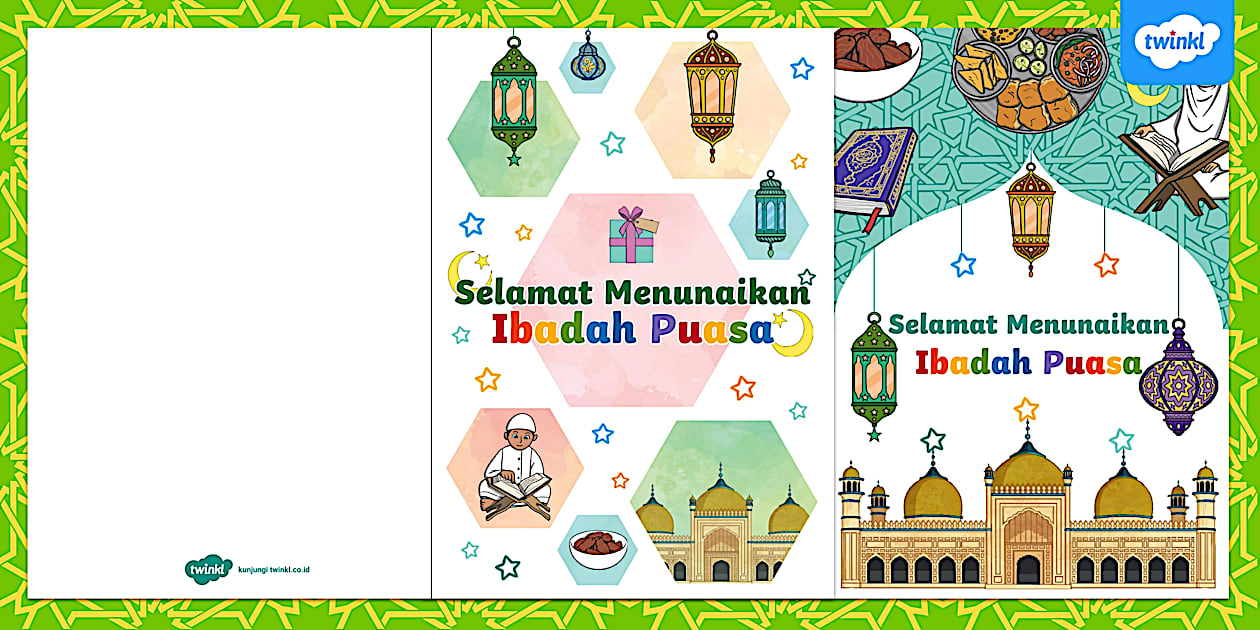 Kartu Ucapan Puasa Ramadan - Twinkl