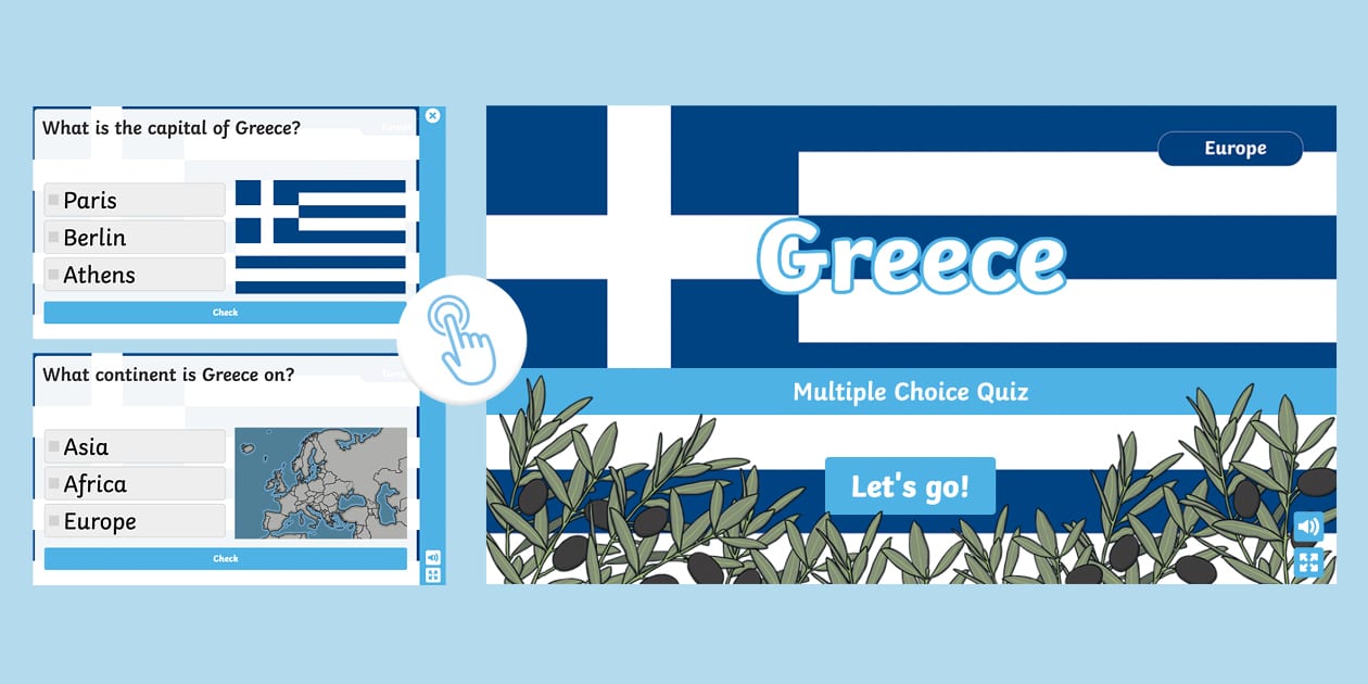 KS1 Greece Interactive Quiz - Twinkl