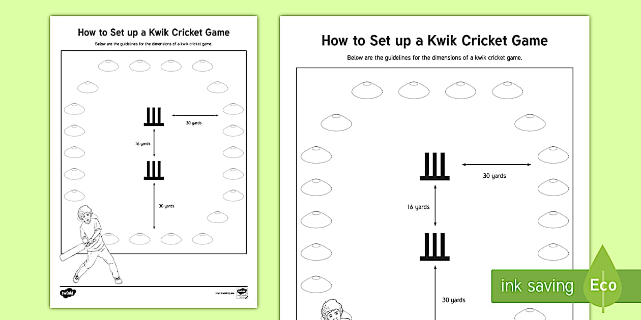 How to Set up a Kwik Cricket Game Adult Guidance - Twinkl